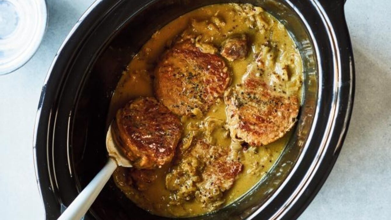 Côtelettes de porc à la moutarde à la mijoteuse | Ricardo Cuisine