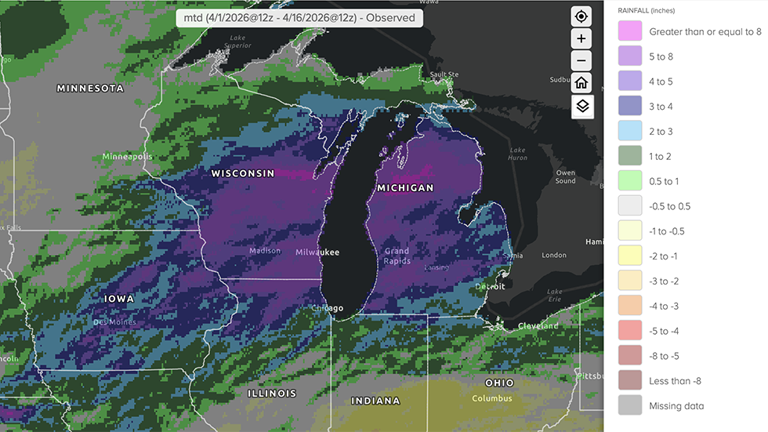 Michigan and Wisconsin's record flooding in a historically wet spring