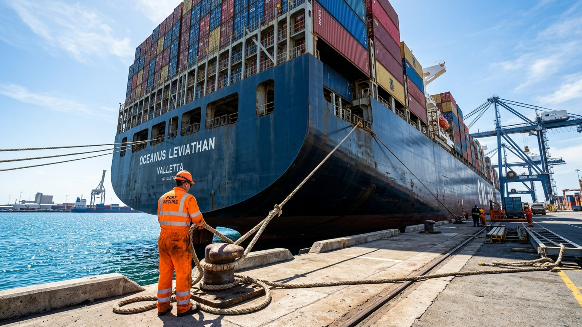 How mooring lines actually work on large ships, snapback zones, line ...