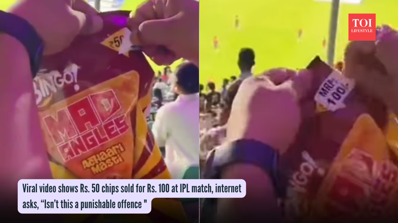 Viral video shows Rs. 50 chips sold for Rs. 100 at IPL match, internet ...