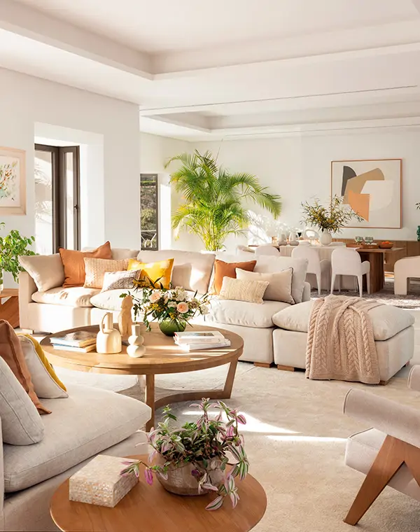 Cómo amueblar y decorar un salón grande de forma armoniosa y proporcionada