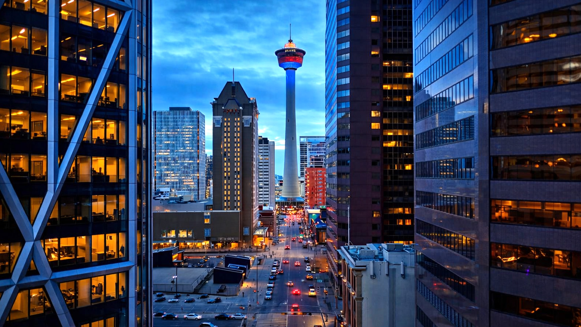 Calgary’s skyline dominated by its most recognizable tower