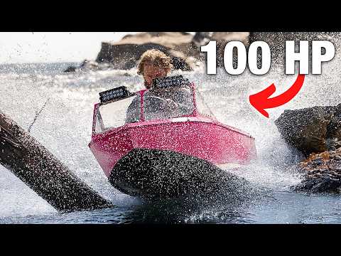 World's tiniest jet boat challenges waves