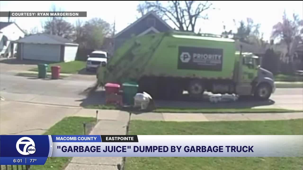 Priority Waste truck caught on video dumping 'garbage juice' in Eastpointe