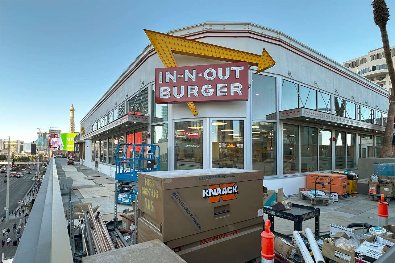 Peek behind the construction at In-N-Out's giant Vegas Strip location