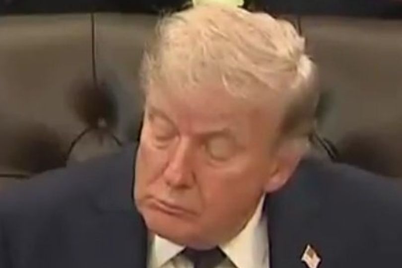 Trump's mouth 'droops' as he appears to fully fall asleep during ...