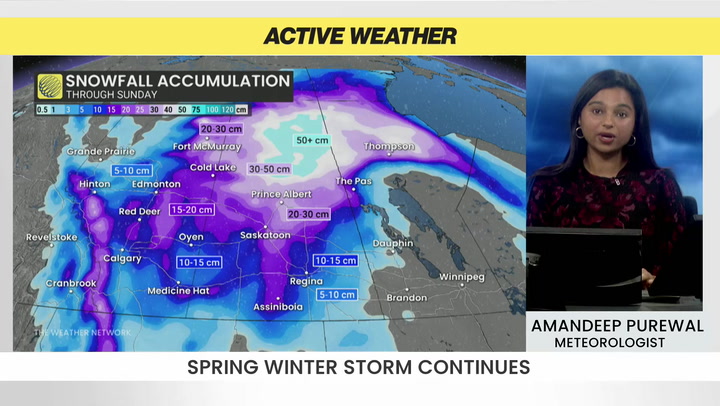 Potent spring winter storm to hit Canadian Prairies