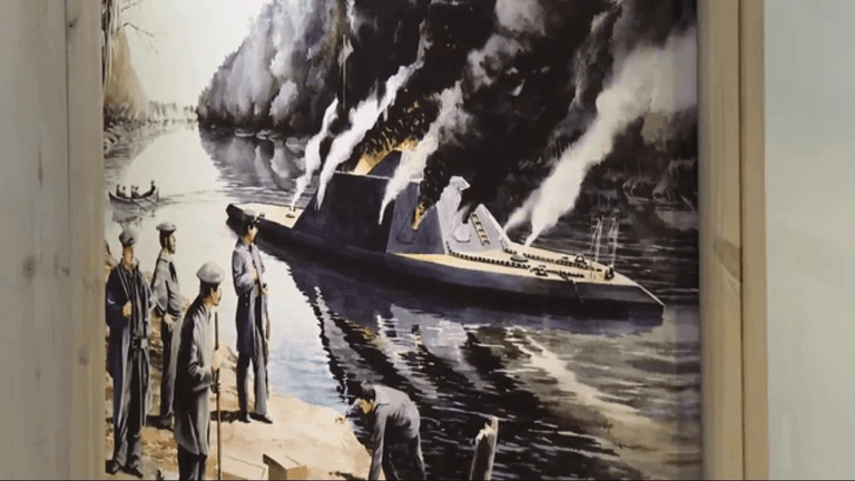 Salvaged in the 1950s, the CSS Neuse now anchors downtown Kinston history