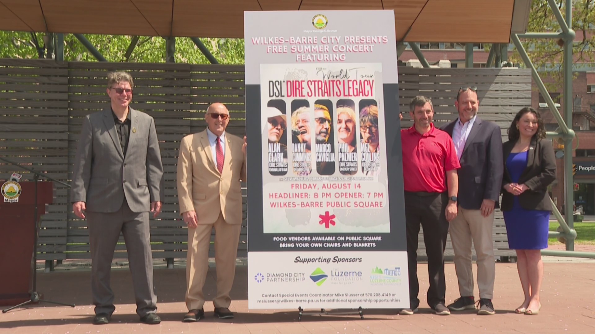 Dire Straits Legacy headlines Wilkes-Barre's 4th free concert
