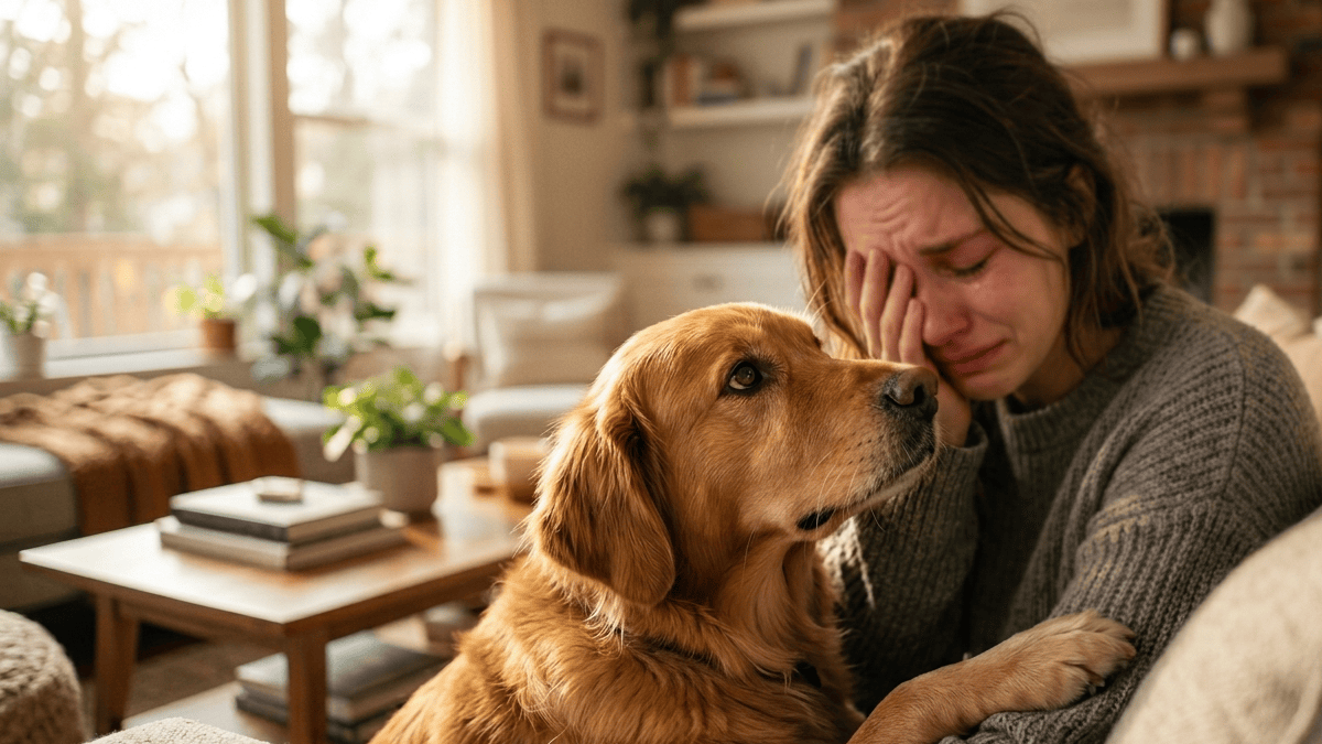If your dog does these 7 things when you cry, the bond between you is ...