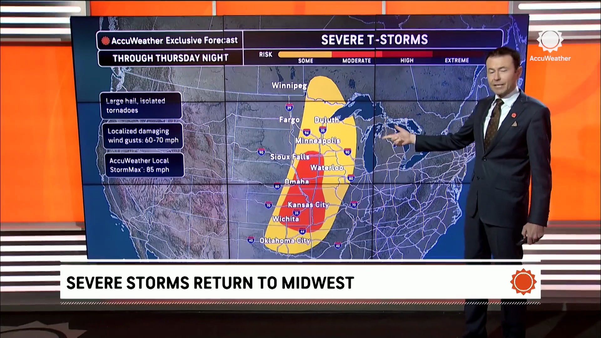 Hail pours down as severe storms ramp up in the Midwest