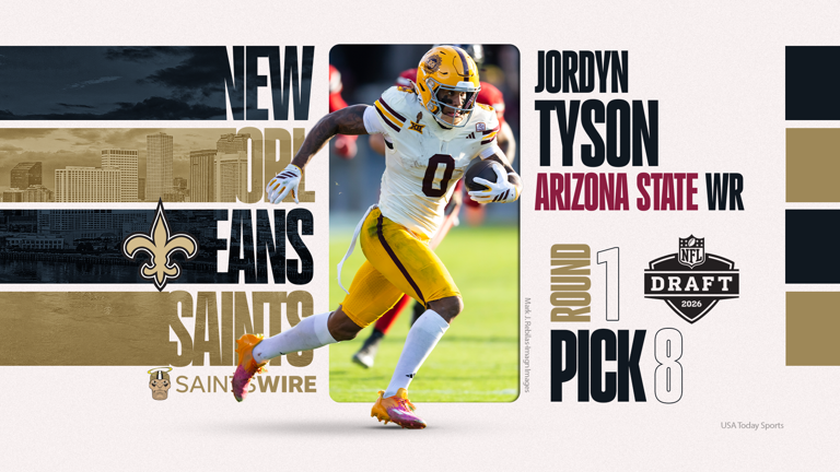 2026 NFL draft: Saints stay put, select Arizona State WR Jordyn Tyson