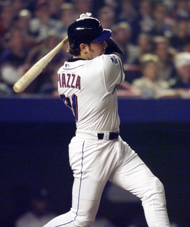 Mike Piazza, the power-hitting catcher who rewrote the record book, in ...