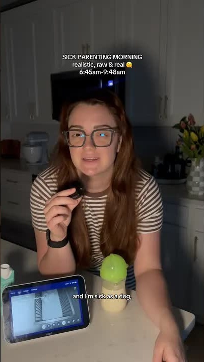 Sick mornings as a parent are so hard #momvlog #toddlersoftiktok # ...