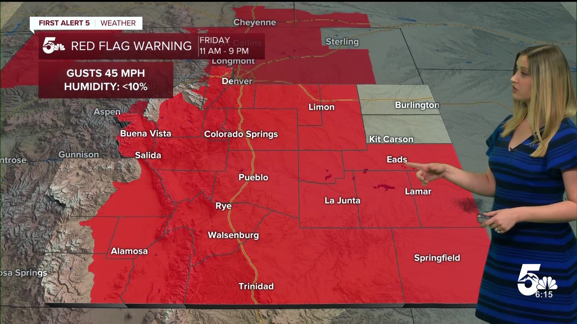 Another red flag warning day in southern Colorado on Friday