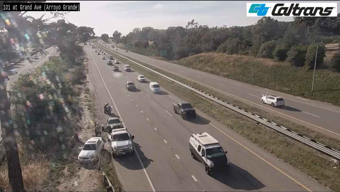 Car crash slows rush-hour traffic on Highway 101 in SLO County