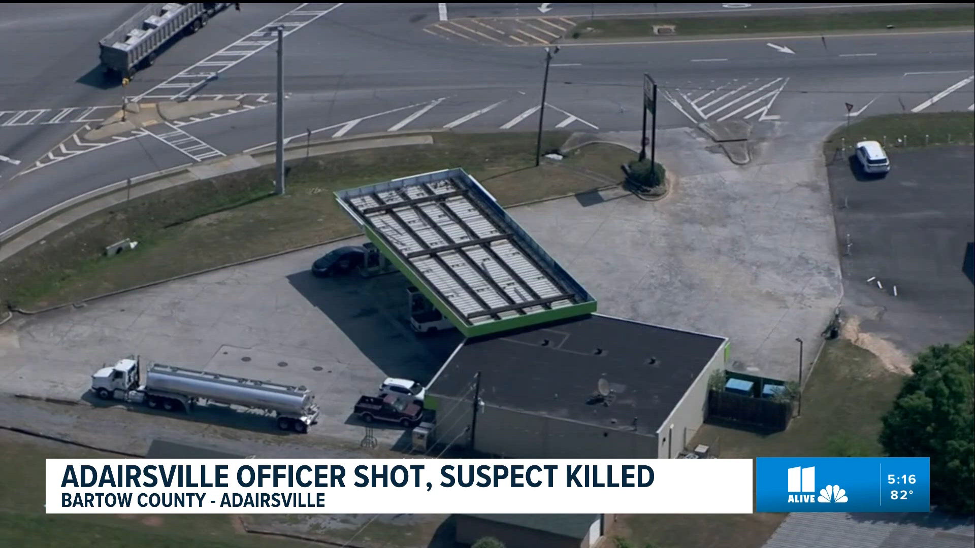Adairsville police: Officer shot, suspect killed in return fire