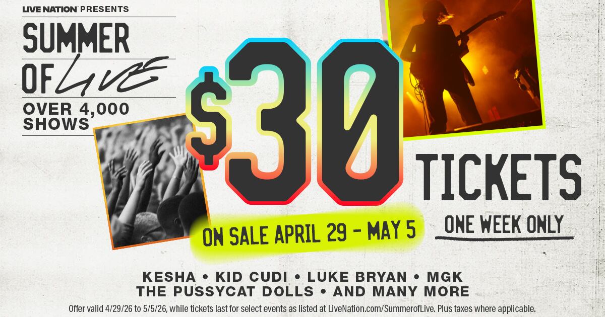 How to get $30 concert tickets
