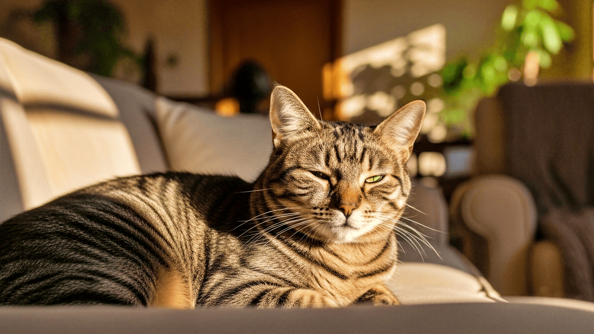 Why your cat sits in your spot on the sofa, according to behavior experts