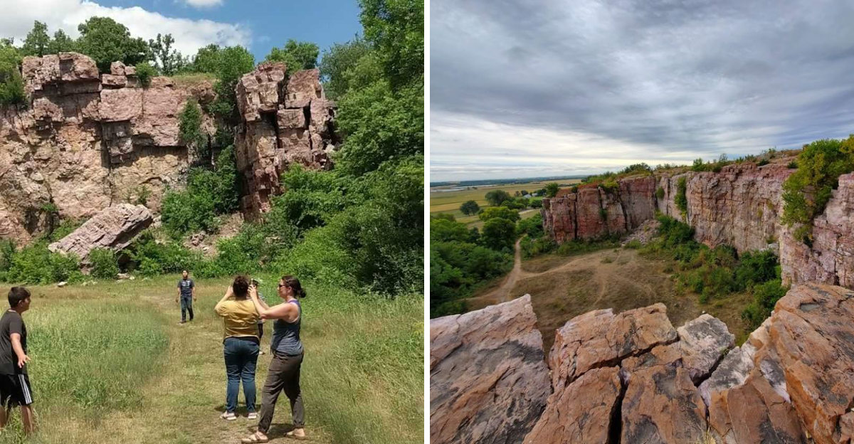 This 1.6-billion-year-old pink cliff in Minnesota looks like it was ...