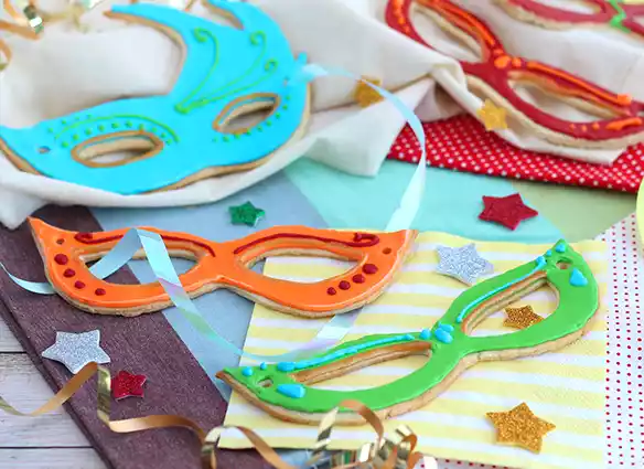 Sablés masques de carnaval