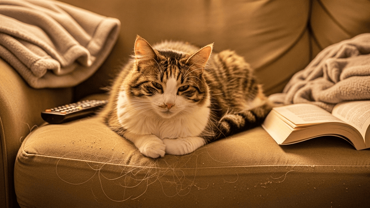 Why your cat sits in your spot on the sofa, according to behavior experts