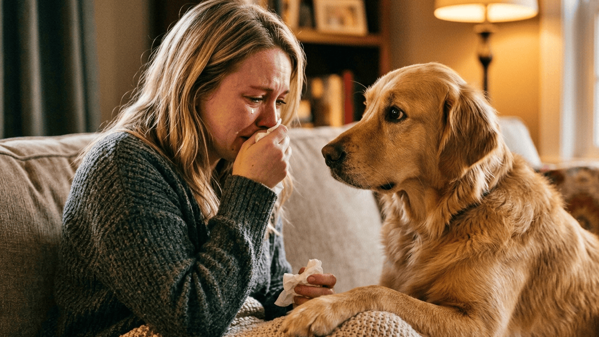 If your dog does these 7 things when you cry, the bond between you is ...