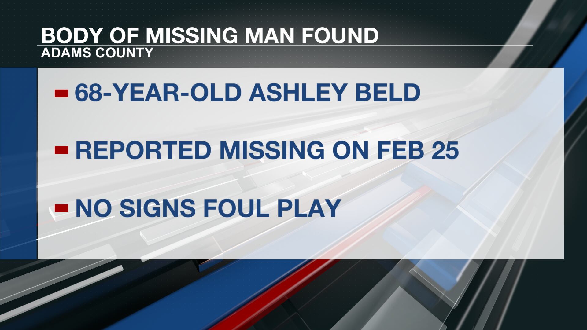 Body of missing man found near Reeder