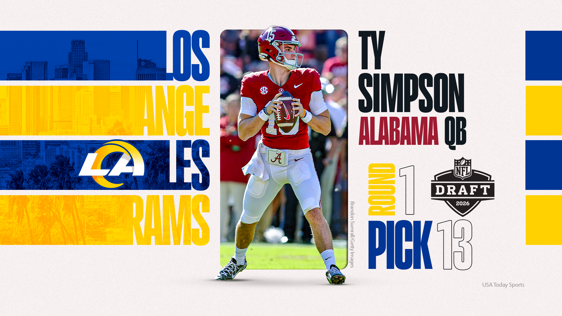 Alabama football quarterback Ty Simpson selected in 2026 NFL draft