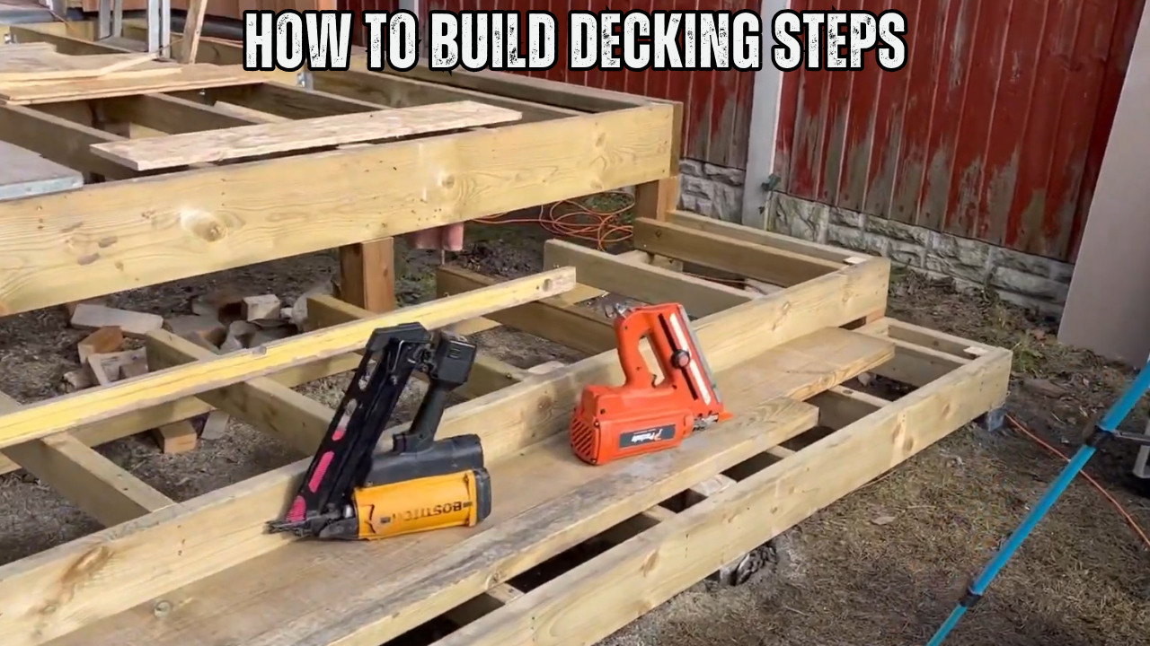 How to build decking steps and prepare a garden room for plastering