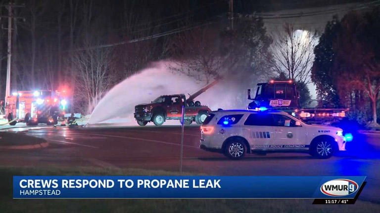 Car crash causes propane leak near Sandown Road in Hampstead