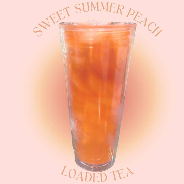 Sweet summer peach loaded tea