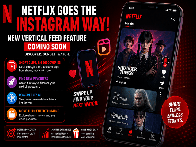 Netflix's new feature: Vertical video feed like Instagram could change ...