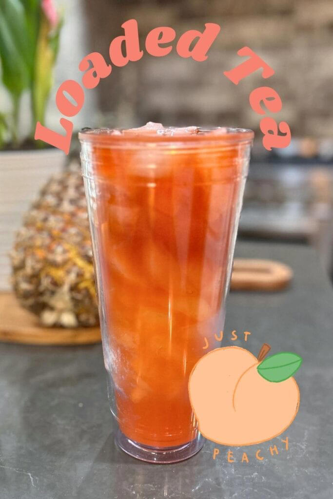 Sweet summer peach loaded tea