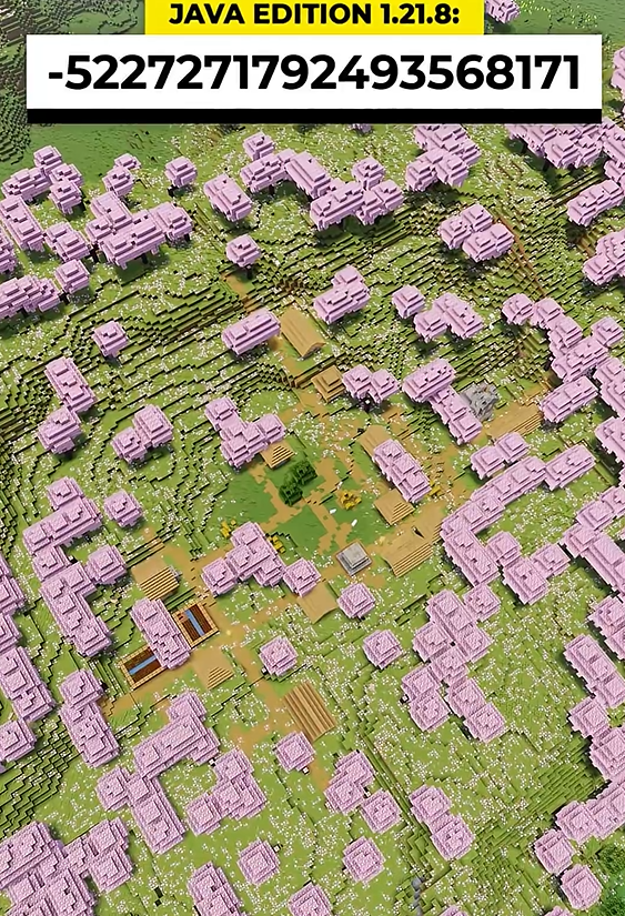 Minecraft cherry grove village seed!