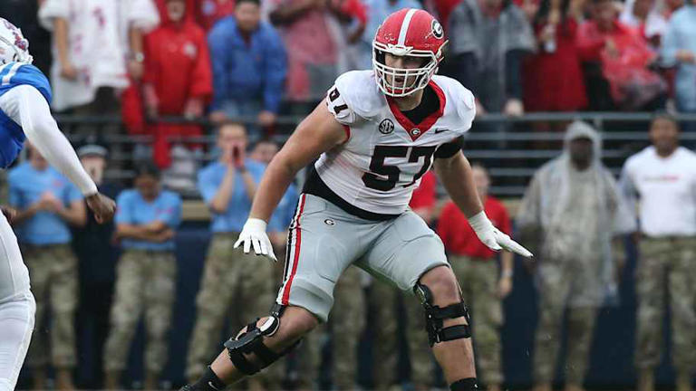Georgia Bulldogs offensive lineman Monroe Freeling selected by the ...