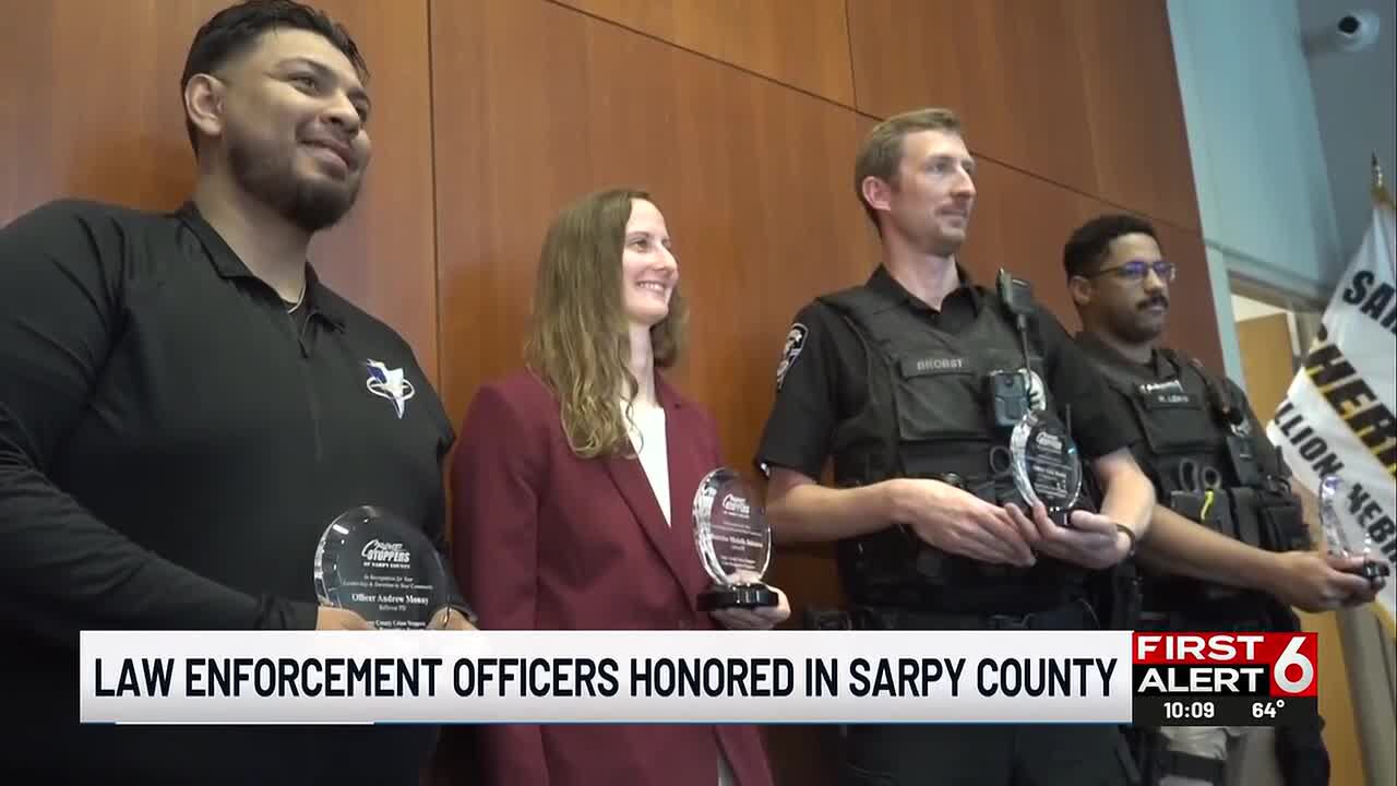 Sarpy County officers honored for solving crimes