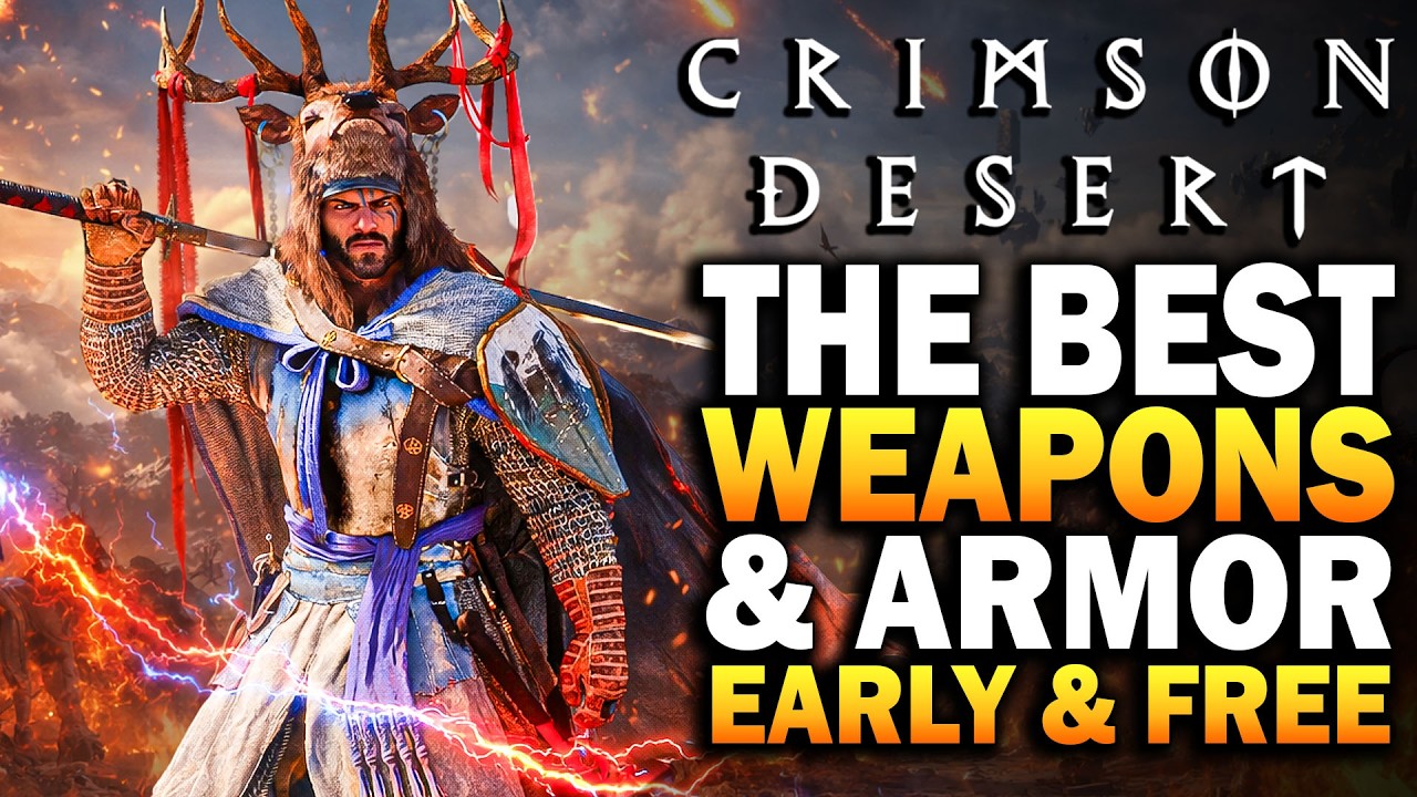 Crimson Desert early OP gear best weapons and armor tips