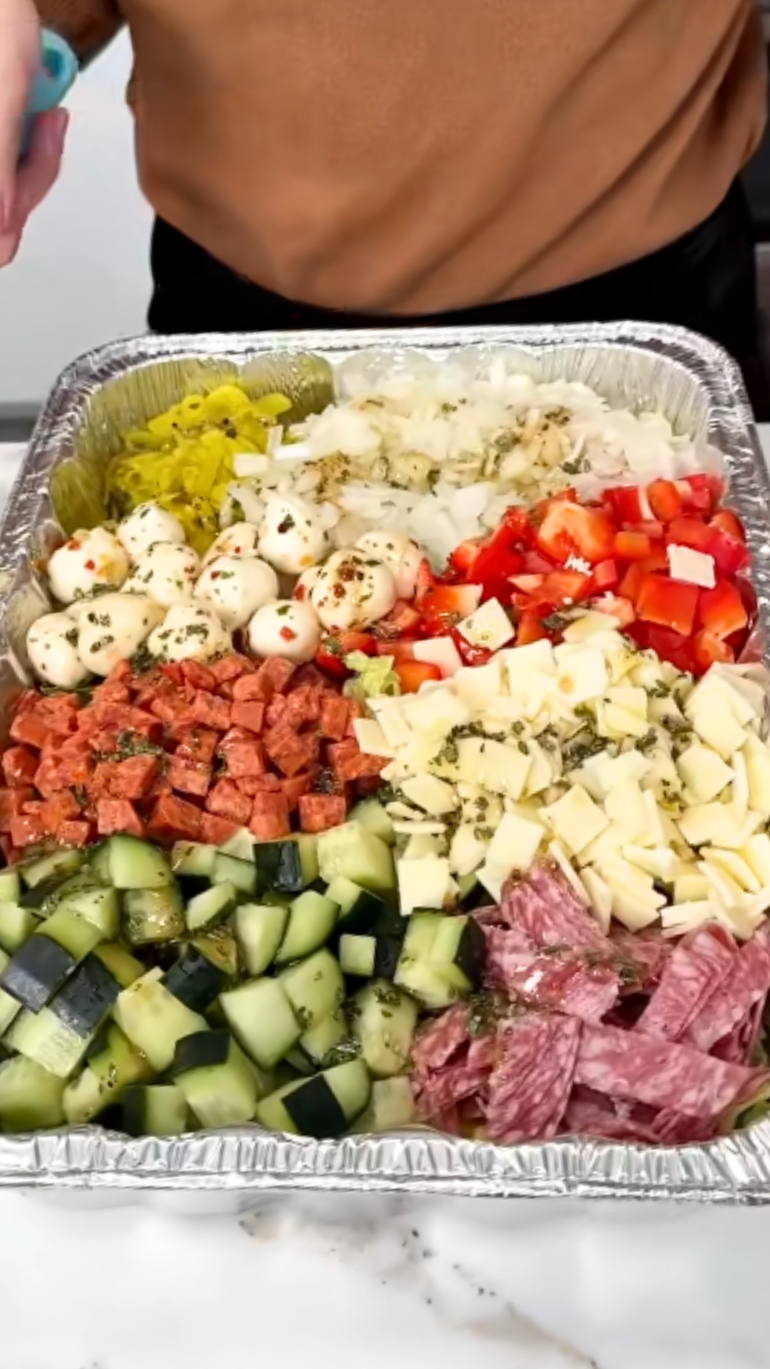 This Italian salad became my go-to potluck dish