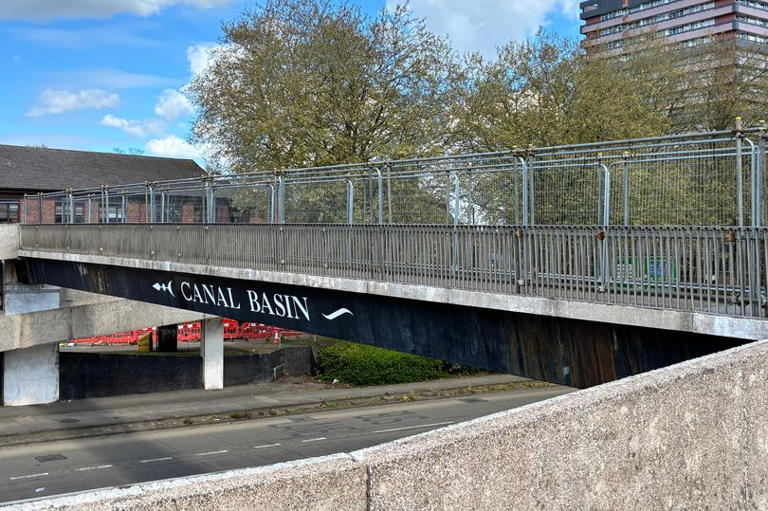 Work being done on Coventry bridge that makes you feel drunk