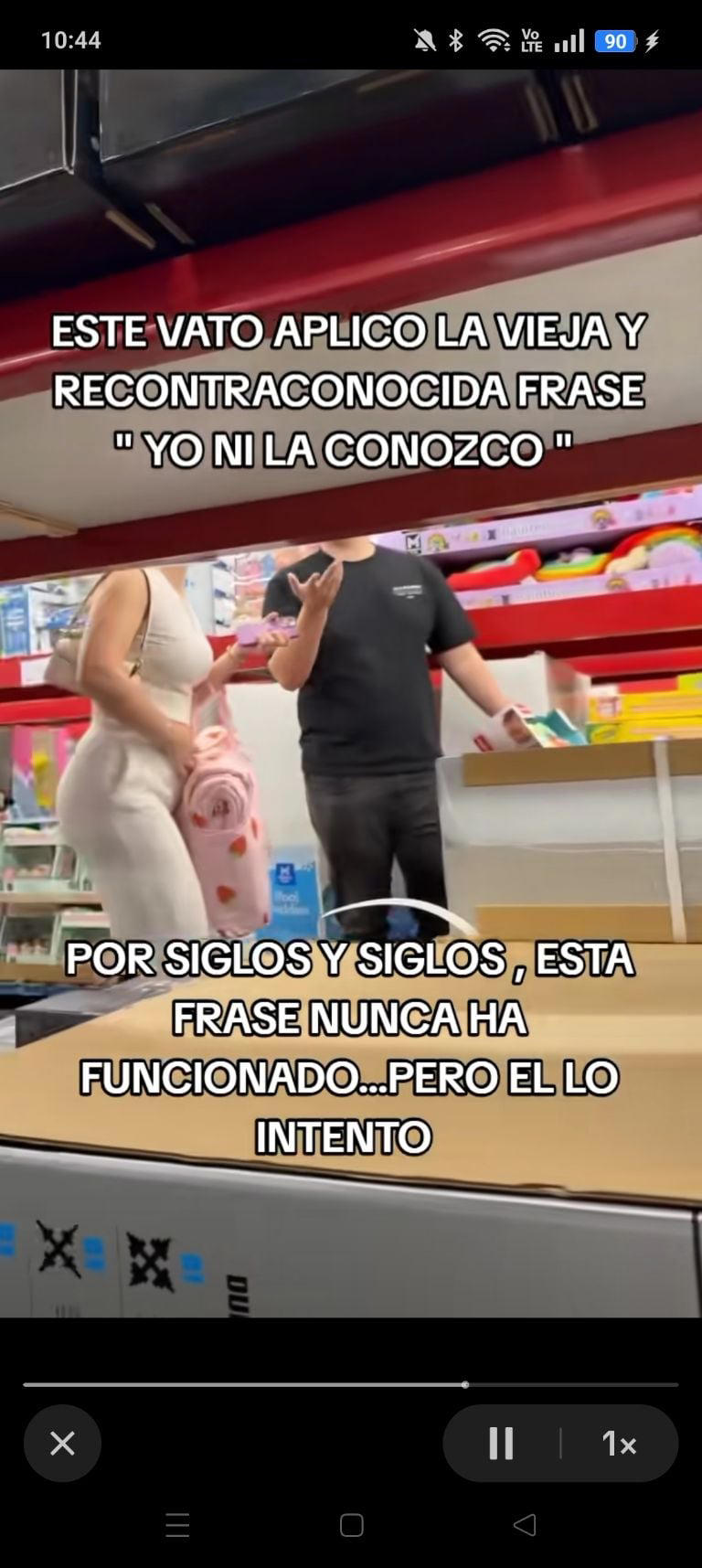 Cachan a infiel en el supermercado: "¿Cómo te atreves? Estoy embarazada ...