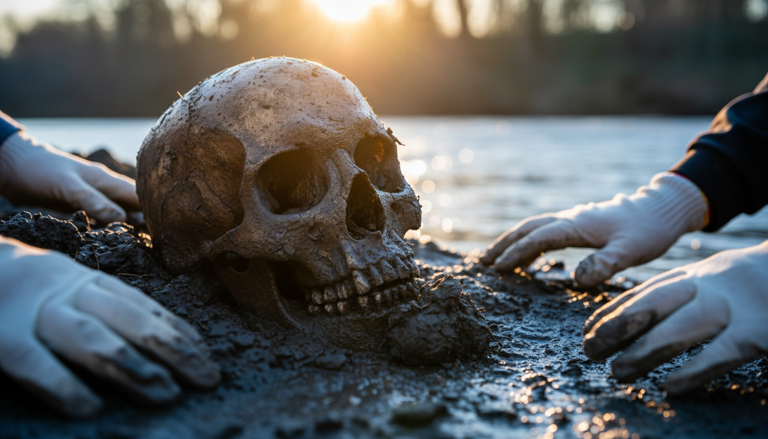 In 1996, two students cooling off in a river found an ancient skull and ...