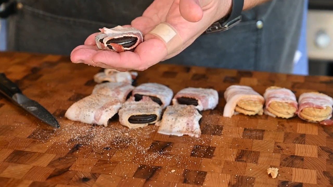 This sweet and savory bacon wrapped Oreo recipe is wild