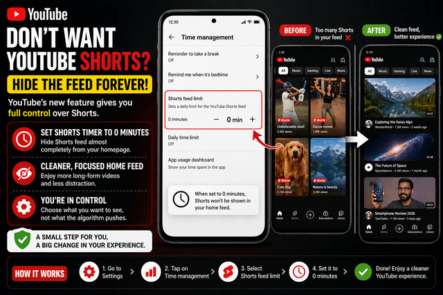 Don't want YouTube Shorts? New feature lets you hide the feed almost ...