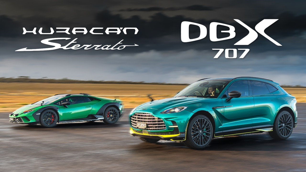 Aston Martin DBX 707 vs Lamborghini Huracan Sterrato drag race