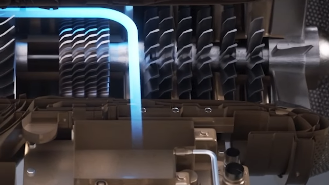 Watch this tank engine spin like a jet - then power 70 tons forward