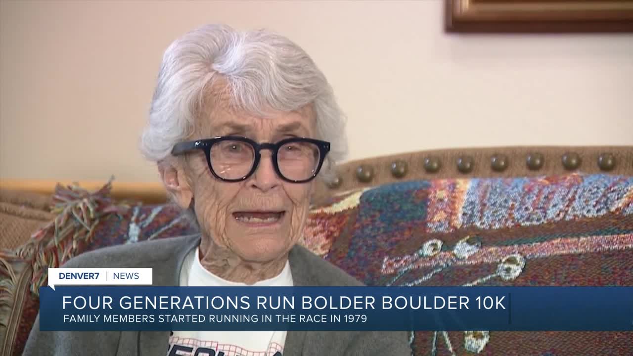 91-year-old woman runs BOLDERBoulder with four generations of family