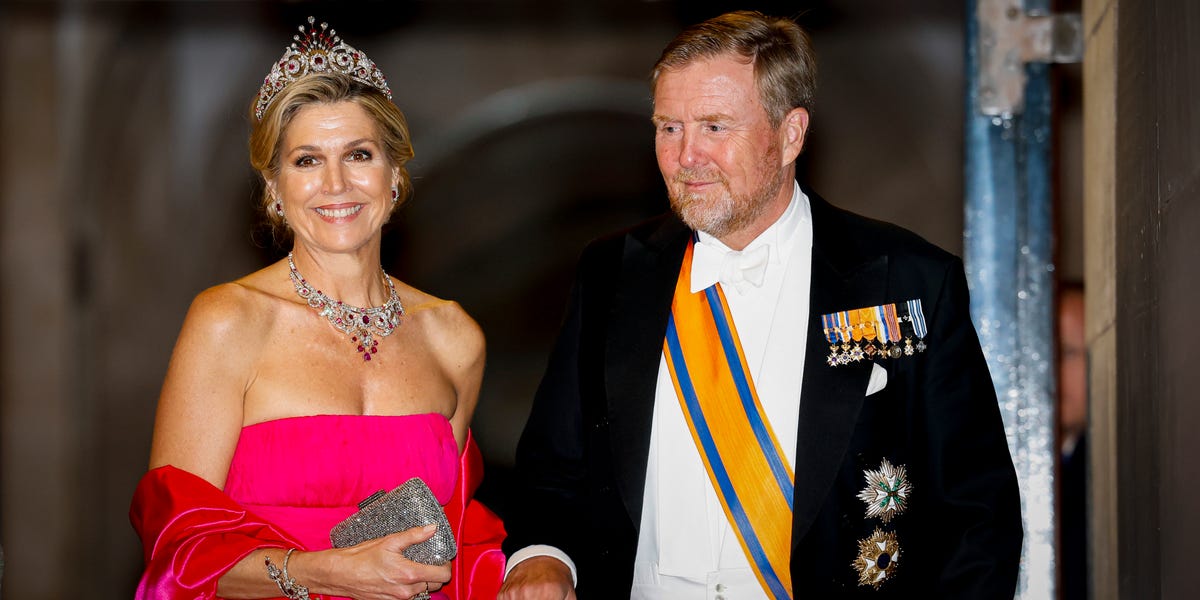 Queen Máxima wears a ruby tiara with a century of Dutch royal history ...