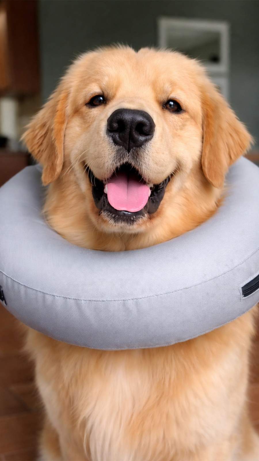 My dog turns into a walking donut