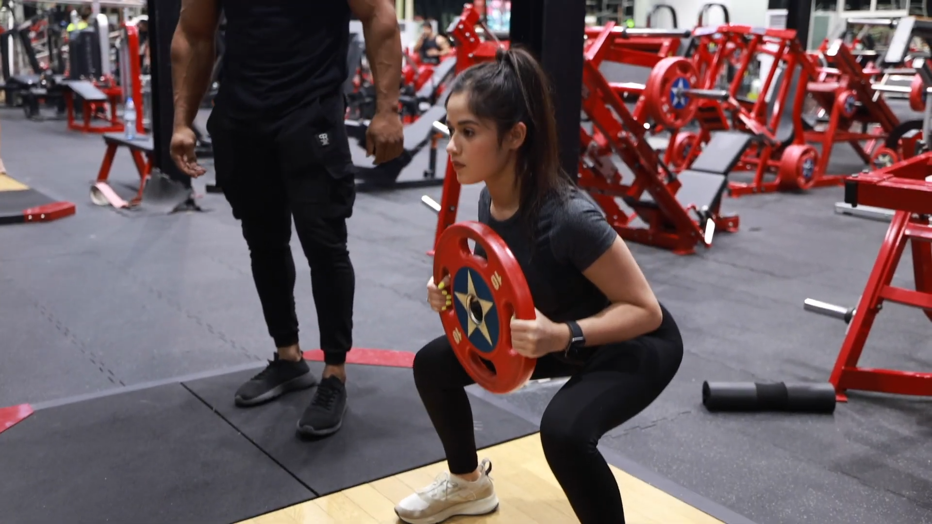 She was just training in gym - now the internet is shocked